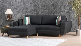 Hanah Home Rohová pohovka IGOR tmavě šedá levá 825BLC1384