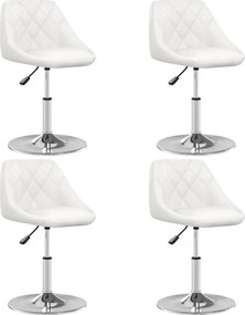vidaXL Jídelní židle 4 ks umělá kůže [3088635] Barva: Bílá