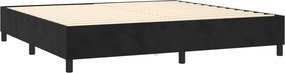 Box spring postel s matrací a LED černá 200x200 cm samet 3139585