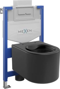 Mexen Fenix XS-U, podomítkový modul a závěsné WC Sofia, černá matná, 6853354XX85