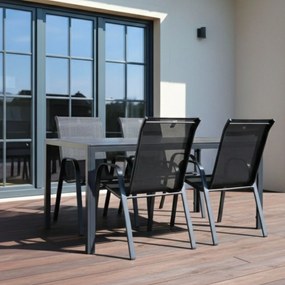 Vikio Venkovní zahradní set 140x80 pro 4 osoby DK302-140 antracit
