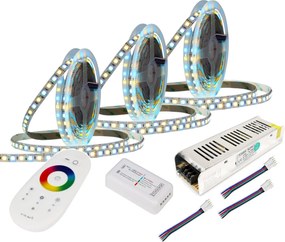 Set Led pásek Rgbw Bílý 15m Dálkový Ovladač Rf Dotyk