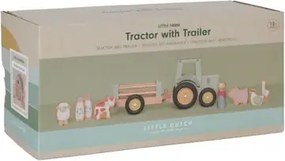 Little Dutch Traktor s přívěsem dřevěný Farma / od 18 měsíců