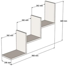 Nástěnná police MIST 60x90 cm béžová