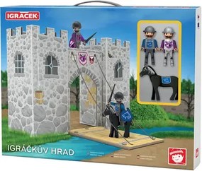 EFKO Herní set Igráčkův hrad / 2 figurky Igráček 7,5 cm / kůň a doplňk
