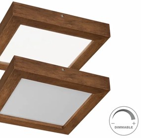 Brilagi-LED Stmívatelné svítidlo WOODY FRAME LED/24W/230V dub 30x30 cm IP44 + DO