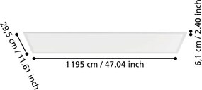 Eglo 901494 - LED Přisazený panel MORADILLO LED/33W/230V 120x30 cm bílá