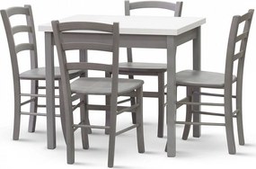 Stima Rozkládací jídelní stůl TWIN extend | Výška stolu: 77,Odstín: dub halifax přírodní-bílá