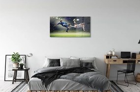 akrylový obraz Déšť míč lidé 100x50 cm