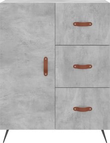 Skříň highboard betonově šedá 69,5x34x180 cm kompozitní dřevo 3189417