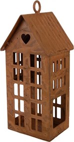 Dekorace rezavý malý domek Rustic Charm - 5*6*12 cm