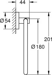 Grohe QuickFix Start - Držák na ručník matná černá