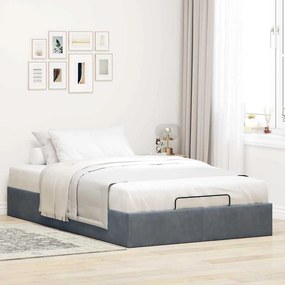 Osmanský rám postele bez matrace tmavě šedá 120x200 cm samet 3310956