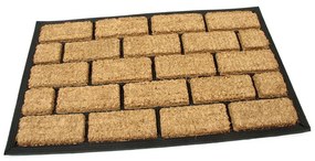 Kokosová čistící venkovní vstupní rohož Rectangle - Bricks, FLOMAT - délka 45 cm, šířka 75 cm a výška 2,2 cm
