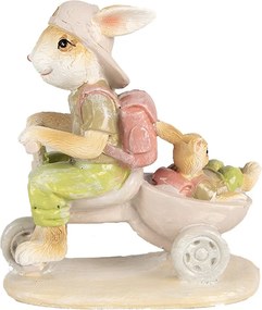 Dekorace socha králíci na koloběžce - 11*6*12 cm