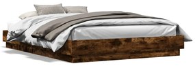 Rám postele kouřový dub 140 x 200 cm kompozitní dřevo