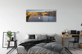 akrylový obraz Itálie Sunrise mosty 120x60 cm