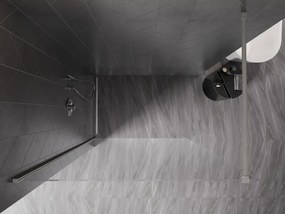 Mexen, Mexen Kioto-X sprchová stěna 90 x 200 cm, průhledná 10 mm, broušený nikl - 800-090-101-97-00-X