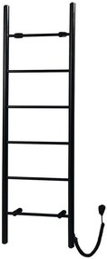 Sapho Sapho, KARBO elektrický sušák ručníků, kulatý, 500x1600mm, 120 W, černá mat, KB905