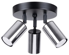 Sollux Lighting Stropní svítidlo WINX 3P Černá/chromové