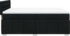 Box spring postel s matrací černá 140x200 cm textil 3287107