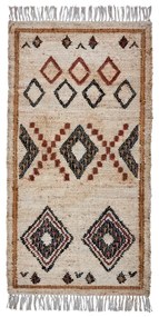 OnaDnes -20% House Doctor Béžový koberec Kesh 70 x 140 cm s aztéckým vzorem