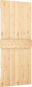 vidaXL Posuvné dveře s kováním 85 x 210 cm masivní borové dřevo [3203198]