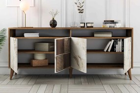Designová komoda Cadelaria 180 cm vzor bílý mramor