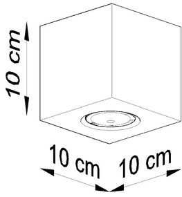 Stropní svítidlo Quad, 1x betonové stínidlo