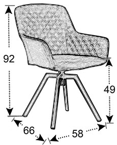 DOPPLER Zahradní hliníkové křeslo otočné PARIS (šedé)
