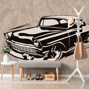 Tapeta retro auto - 300x200 cm