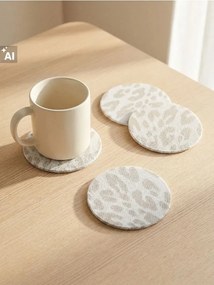 Sinsay - Podtácky pod hrnek se skvrnitým vzorem 4 pack - béžová