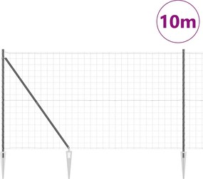 Evropský plot se hroty 10 x 1,6 m Ocel potažená PVC Šedá 3350665