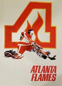 Plechová cedule Atlanta Flames Velikost: A4 (30 x 20 cm)