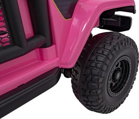 Ramiz Terénní auto OFF-ROAD 3.0 pro děti růžové + dálkové ovládání + pomalý start + pásy + LED a zvuky