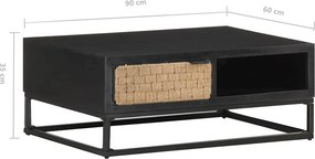 Konferenční stolek 90 x 60 x 35 cm masivní mangovníkové dřevo 323497