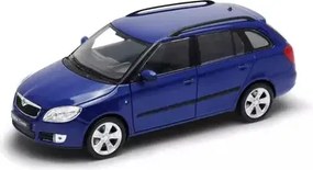WELLY Model auta Škoda Fabia Combi II (2009) modrá / 1:24 / Kov a plas