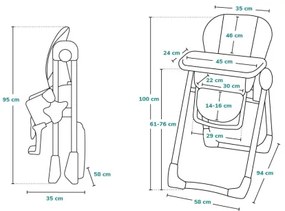 Lionelo - Dětská jídelní židle ZANNA béžová