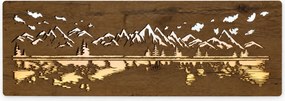 Li-Go "Jezero" světelný obraz s baterií 120x40 cm provedení povrchu: bříza