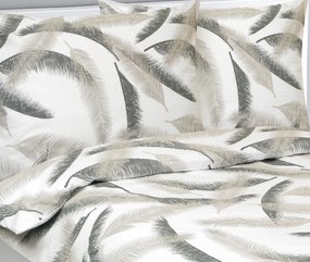 Bellatex Krepové povlečení Šedá,Bílá 140x220 cm, 70x90 cm