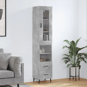 vidaXL Skříň highboard 34,5 x 34 x 180 cm kompozitní dřevo [3199314] Barva: Betonová šedá