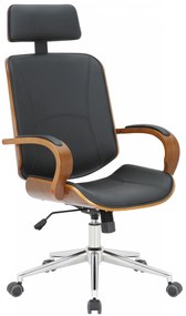 Kancelářská Židle Dayton ~ dřevo ořech - Černá