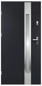 O.K. Doors® Vchodové dveře Hestia, 90 L, rozměr vč. zárubně: 1000 × 2070 mm, ocel, levé, antracit, prosklené