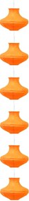 CLX Závěsné papírové osvětlení PIACENZA, 6xE14, 40W, oranžové 3494061-18