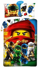 DĚTSKÉ BAVLNĚNÉ POVLEČENÍ LEGO NINJAGO 160X200 CM, 1KS 70X80 CM VZOROVANÉ