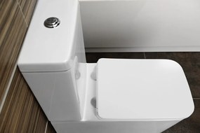 Sapho PORTO RIMLESS WC kombi, spodní/zadní odpad, bílá PC102WR