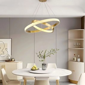 Toolight Toolight, LED stropní svítidlo 60cm, 55W, 3500lm + dálkové ovládání, APP1772-CP, zlatá matná, OSW-06351