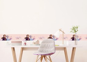 Dětská samolepící bordura na zeď Sestry z Ledového Království, Disney | 5 m x 13.8 cm | DWBD8111