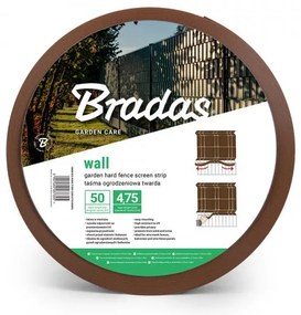 Bradas Stínící fólie na plot 4,75cm x 50m Brown 1200g/m2
