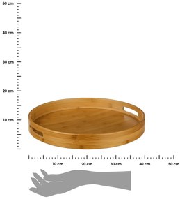 Bambusový podnos SIMPLY 40 cm hnědý